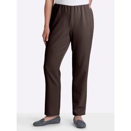 sheego Gro&szlig;e Gr&ouml;&szlig;en Stretch-Hose mit innenliegendem Dehnbund, schokobraun, Gr&ouml;&szlig;e 235 - Damen