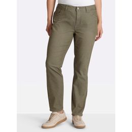 sheego Gro&szlig;e Gr&ouml;&szlig;en Jeans in Baumwoll-Stretch-Qualit&auml;t, khaki, Gr&ouml;&szlig;e 46 - Damen