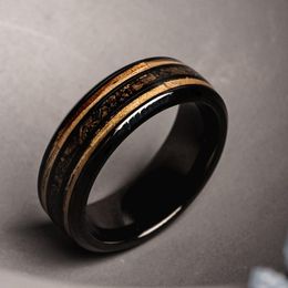 Holzkern Cartesian Ring Zebrano und Schwarz