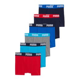 Puma Boxershort Jungen Gr&ouml;&szlig;e 122/128 blau / marine / navy / azur / graumeliert / rot
