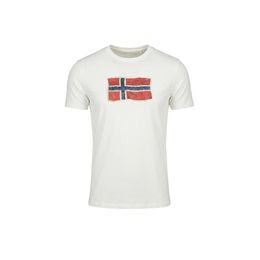 Napapijri T-Shirt Herren Gr&ouml;&szlig;e S creme / dunkelrot