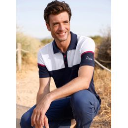 WITT Herren Poloshirt mit Colour-Blocking, marine-wei&szlig;, Gr&ouml;&szlig;e 52/54