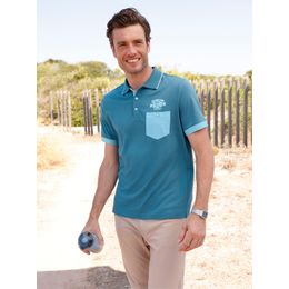 WITT Herren Poloshirt mit kontrastfarbigen Details, topas, Gr&ouml;&szlig;e 44/46