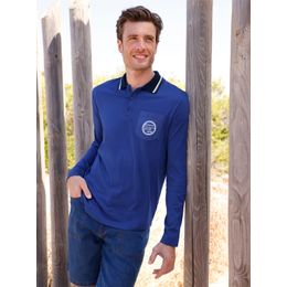 WITT Herren Langarm-Poloshirt mit Brusttasche, royalblau, Gr&ouml;&szlig;e 64/66