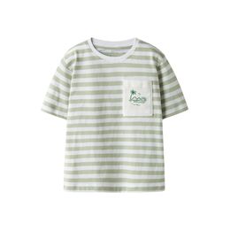 name it T-Shirt 'NKMJesper' Jungen Gr&ouml;&szlig;e 92 pastellgr&uuml;n / dunkelgr&uuml;n / wei&szlig;