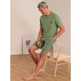 w&auml;schepur men Herren Hose kurz, eucalyptus-anthrazit-gestreift, Gr&ouml;&szlig;e 44/46