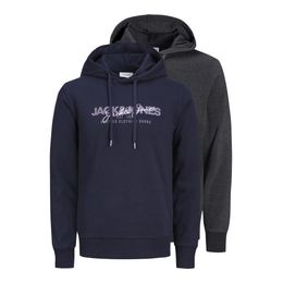 Jack & Jones JACK & JONES Sweatshirt 'JJAlvis' male size XXL Blue / mottled grey / Purple / White