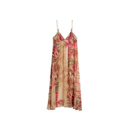 Desigual Kleid Damen Gr&ouml;&szlig;e 38 beige / braun / rot Sommerkleid