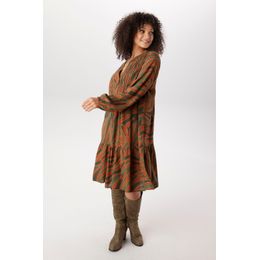 sheego Gro&szlig;e Gr&ouml;&szlig;en Tunikakleid, olive-braun, Gr&ouml;&szlig;e 54 - Damen
