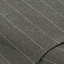 buttinette Nadelstreifenstoff, grau/creme