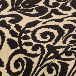 buttinette Stretch-Blusenstoff "Ornamente", natur/schwarz
