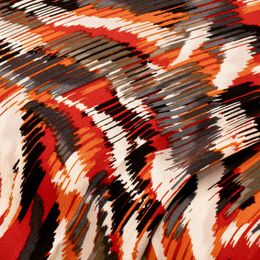 buttinette Viskose-Blusenstoff "Modern", rot/orange