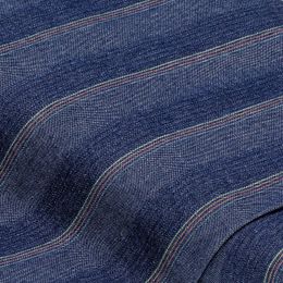 buttinette Gestreifter Jeansstoff/Denim, blau-color