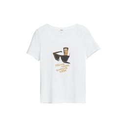s.Oliver Shirt female size S Dark yellow / Black / White