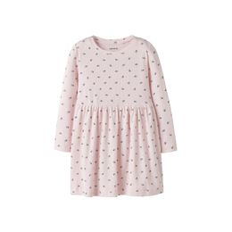 name it Kleid M&auml;dchen Gr&ouml;&szlig;e 98 dunkelbraun / lavendel / ros&eacute;
