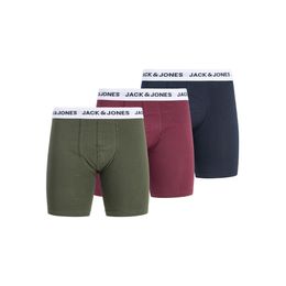 JACK & JONES Boxer shorts 'JACADRIAN' male size S marine blue / Olive / Wine red / White