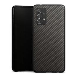 DeinDesign Galaxy A52s 5G Handy Silikon H&uuml;lle Case schwarz Handyh&uuml;lle Carbon Metallic Look Muster