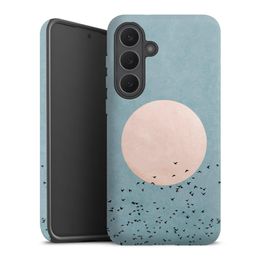 DeinDesign Galaxy S25 FE Handy Panzer Handyh&uuml;lle robuste Outdoor H&uuml;lle Schutzh&uuml;lle matt Sun Art Bird Tough Case