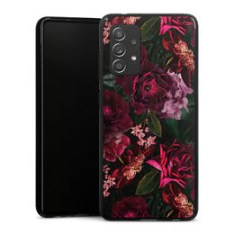 DeinDesign Galaxy A52s 5G Handy Silikon H&uuml;lle Case schwarz Handyh&uuml;lle Flowers Blossom Rose