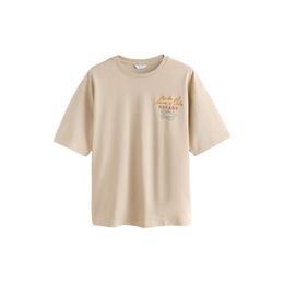 Next Shirt male size XXXL Light beige / Light green / Orange / White