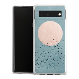 DeinDesign Google Pixel 6 Handy Silikon H&uuml;lle Case transparent Handyh&uuml;lle Sun Art Bird Silikon Case