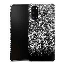 DeinDesign Galaxy S20 Handy Premium Case Smartphone Handyh&uuml;lle Schutzh&uuml;lle gl&auml;nzend Carbon Metallic Look Muster Premium Case
