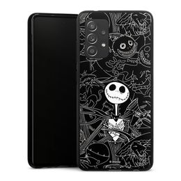 DeinDesign Galaxy A52s 5G Handy Silikon H&uuml;lle Case schwarz Handyh&uuml;lle Disney Nightmare Before Christmas Halloween