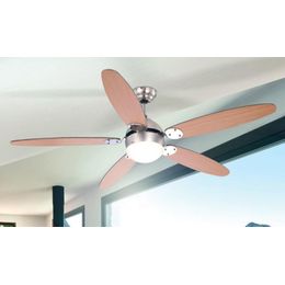 Globo AZURA Ventilator Chrom, Edelstahlfarben, Nickel-Matt, 1-flammig