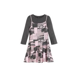 Desigual Kleid M&auml;dchen Gr&ouml;&szlig;e 134/140 grau / rosa