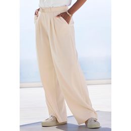 Lascana Damen Schlupfhose, Braun, Gr. 40, Sommerhosen, Material: Polyester