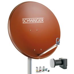 Schwaiger Satellitenanlage 80 cm ziegelrot