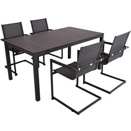 Garden Pleasure Gartenm&ouml;belset 'Sophia' f&uuml;r 4 Personen Aluminium