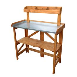 Promadino Pflanztisch honigbraun 45 x 128 x 97 cm