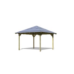 Karibu Pavillon 'Granada' naturfarben 377 x 377 x 303 cm