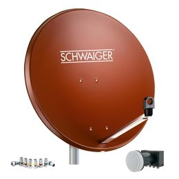 Schwaiger Satellitenanlage 75 cm ziegelrot