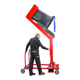 Bauer S&uuml;dlohn M&uuml;lltonnen-Kippstation MKS-H, lackiert, Feuerrot (4476-08-0000-3000)