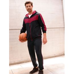 Catamaran Sports Herren Sweatjacke mit Kapuze, schwarz-kirsche, Gr&ouml;&szlig;e 44/46