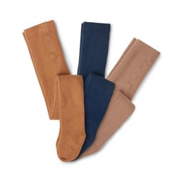 Tchibo - 3 Kinder-Frottee-Thermostrumpfhosen - Gr. 98/104 - dunkelblau