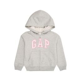 GAP Sweatjacke 'HERITAGE' M&auml;dchen Gr&ouml;&szlig;e 128/134 graumeliert / rosa / pitaya