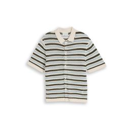 Tom Tailor Knit Cardigan male size XXL Light beige / Light blue / Olive