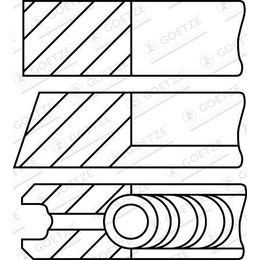 GOETZE ENGINE Kolbenringsatz 0845360000 f&uuml;r VAG