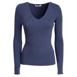 Influencer Pullover 'Ribbed' Damen Gr&ouml;&szlig;e M saphir