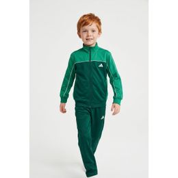 Jungen Trainingsanzug "COLOUR POP AUS TRIKOT F&Uuml;R KINDER"collegiate gr&uuml;n, wei&szlig;, court gr&uuml;n, Gr. 152, adidas Sportswear, Obermaterial: 100% Polyester,
