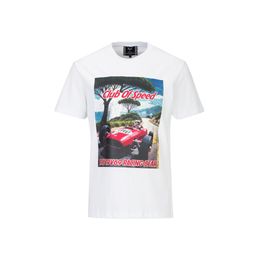 19V69 Italia Shirt 'Rafael Racing 3' male size XL Blue / Dark red / Black / White