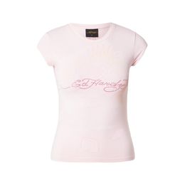 Ed Hardy T-Shirt 'Rainbow And Sunshine' Damen Gr&ouml;&szlig;e XS hellgelb / apricot / ros&eacute; / altrosa