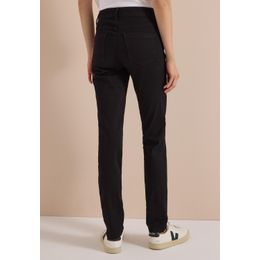 Cecil Damen Slim-fit-Jeansschwarz, Gr. 25, unifarben, Jeans, 89% Baumwolle, 9% Polyester, 2% Elasthan, Jeans, High Waist