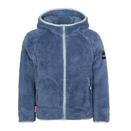 Trollkids M&auml;dchen Fleecejacke "GIRLS BORGUND JACKET XT", blau, Gr. 116, Obermaterial: 100% Polyester, Jacken, mit Kapuze, aus Highloft-Fleece