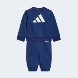M&auml;dchen Trainingsanzug "I BL FL JOG 240"dunkelblau, wei&szlig;, Gr. 68, adidas Sportswear, Obermaterial: 70% Baumwolle, 30% Polyester, Sportanz&uuml;ge, f&uuml;r