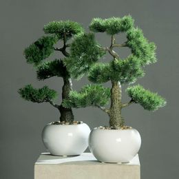 DPI K&uuml;nstlicher Bonsai im wei&szlig;en Keramik Topf 48 cm, 1 St&uuml;ck