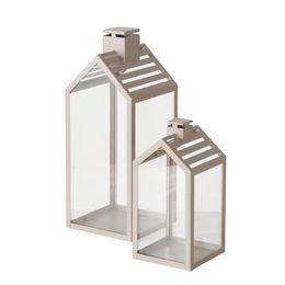 Boltze Laterne Cody 2er Set 11 x 11 x 23 cm, beige